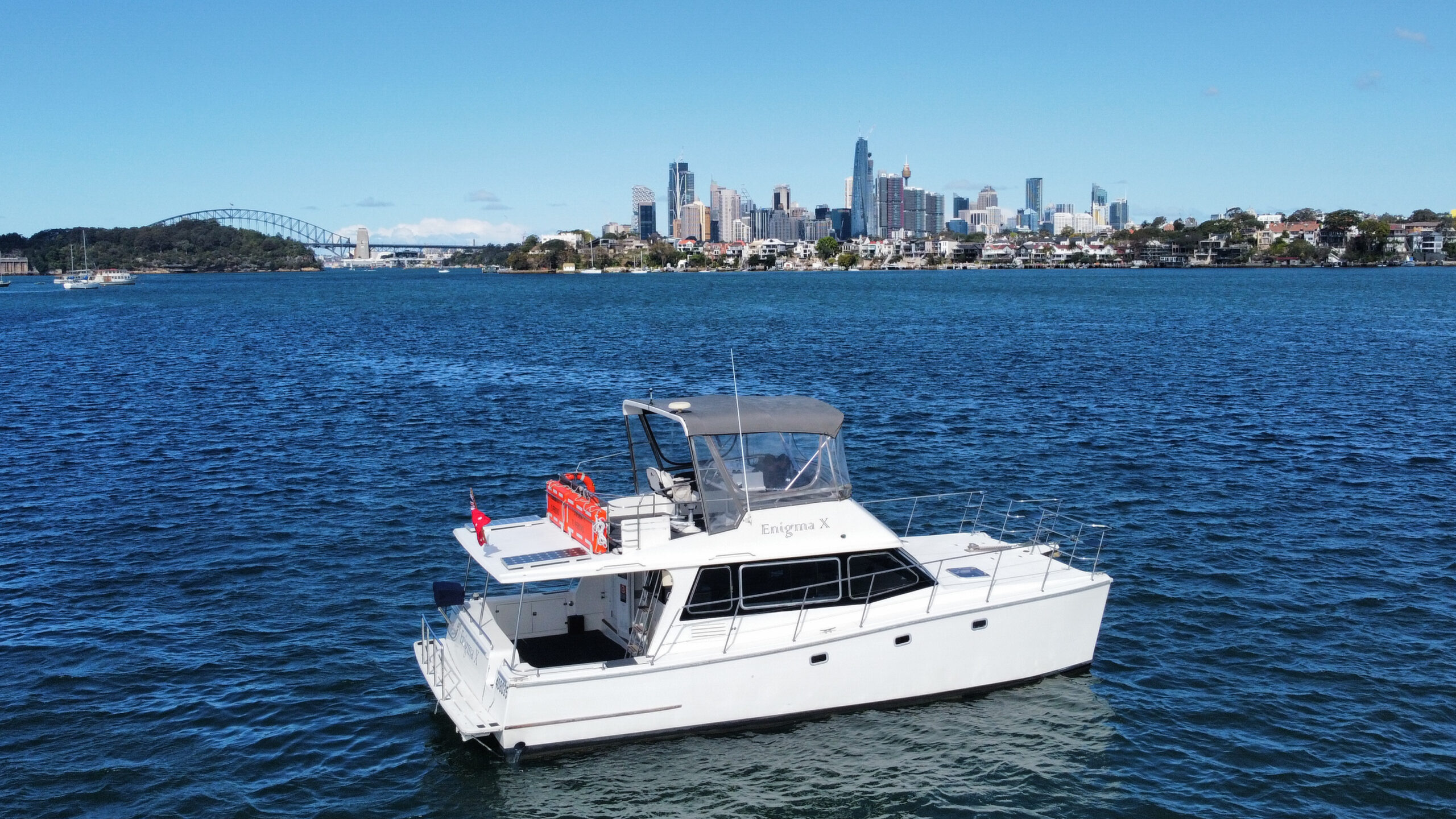 Enigma X | Luxury Catamaran Boat Hire | Sydney Yacht Club